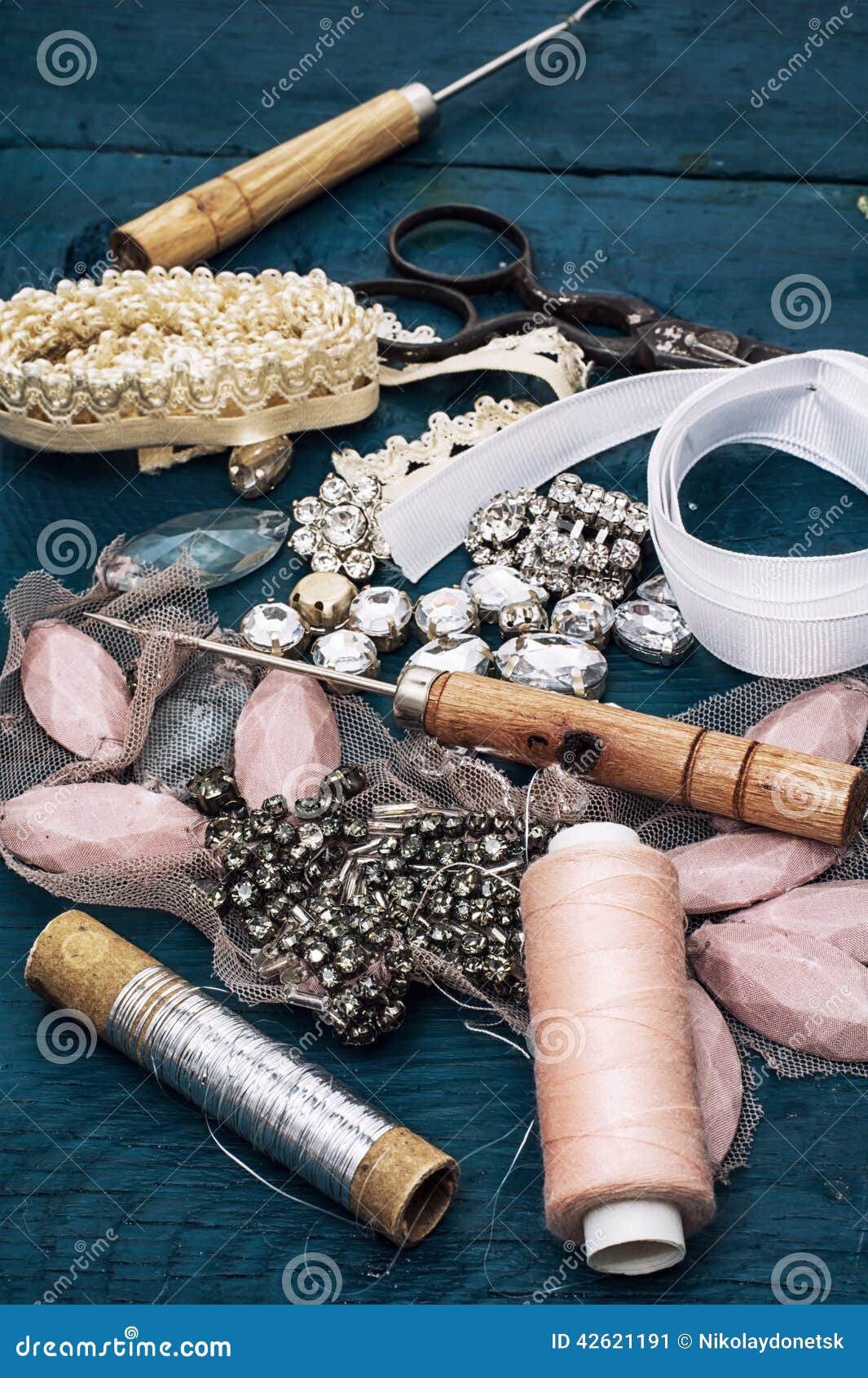 Sewing accessories stock image. Image of mastery, scissors - 42621191