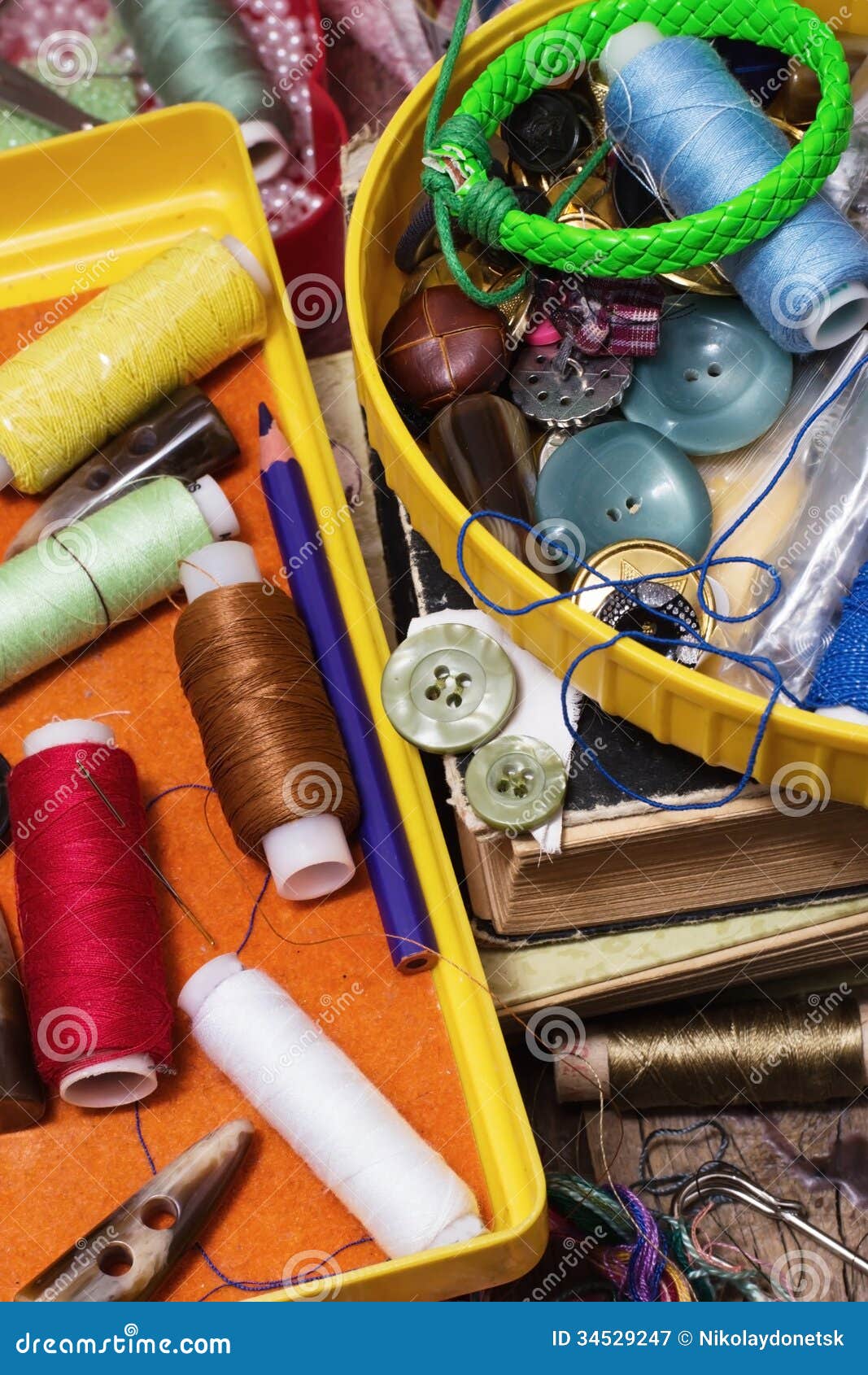 Sewing Accessories and Tools Stock Image - Image of industry, clothing ...