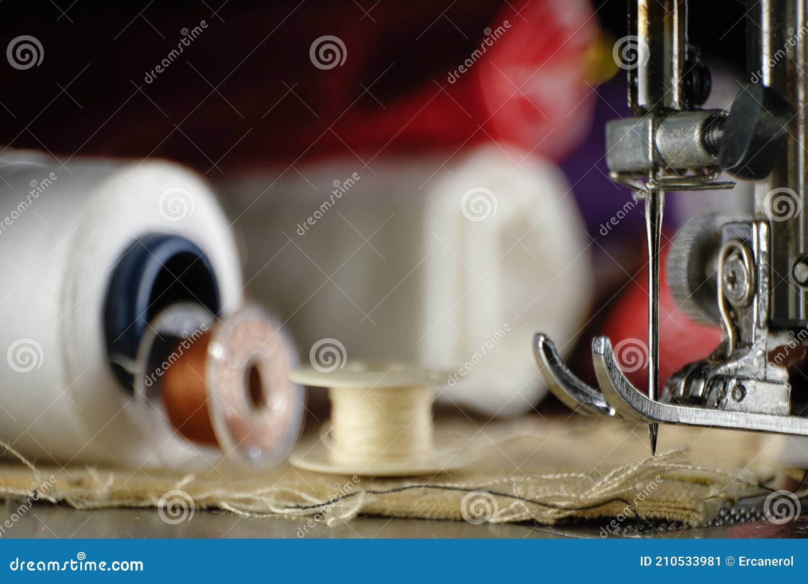 Sewing apparatus stock image. Image of cotton, needlecraft - 210533981