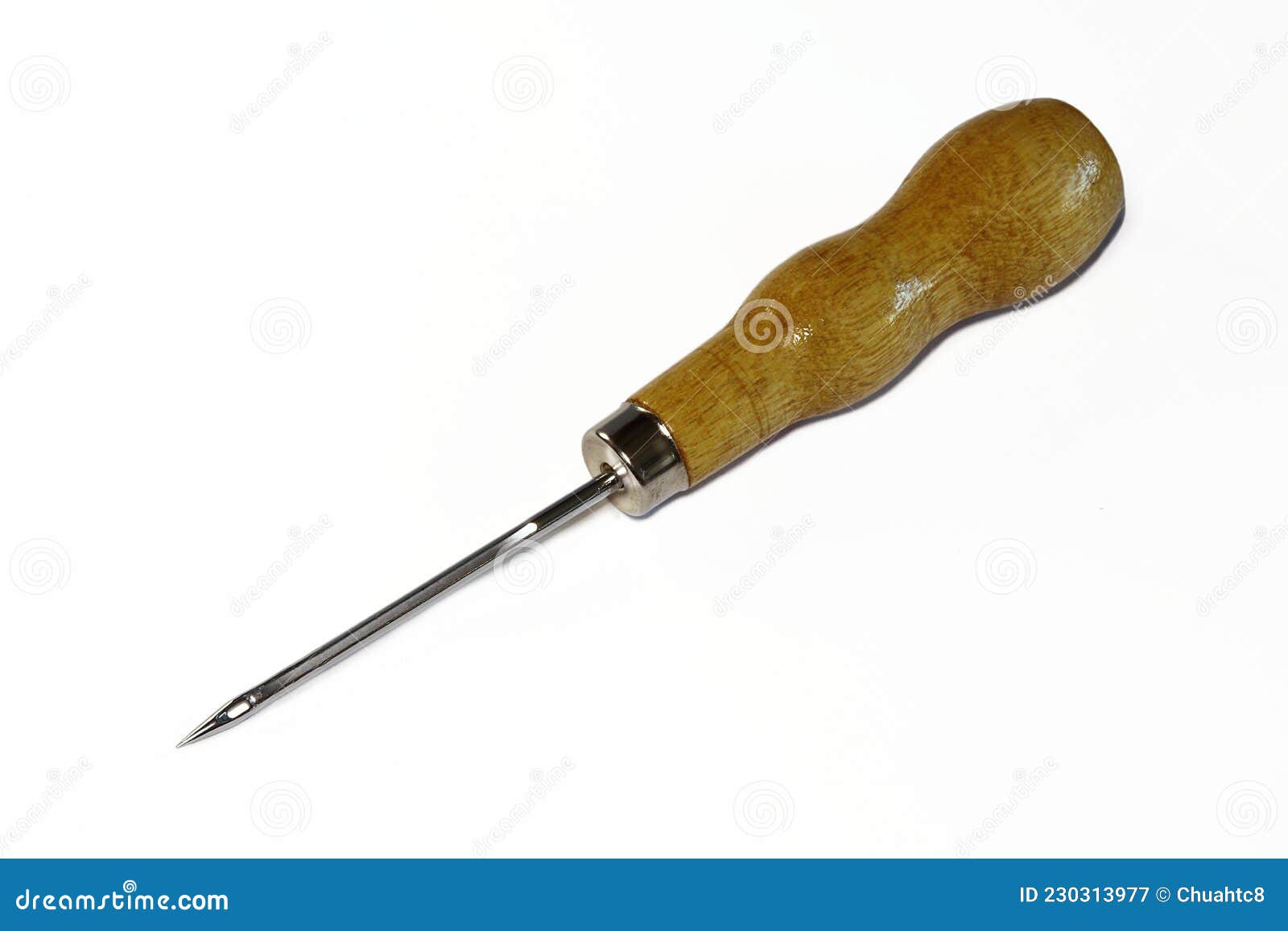 Sewing Awl on White Background Stock Image - Image of needle, shoemaker ...