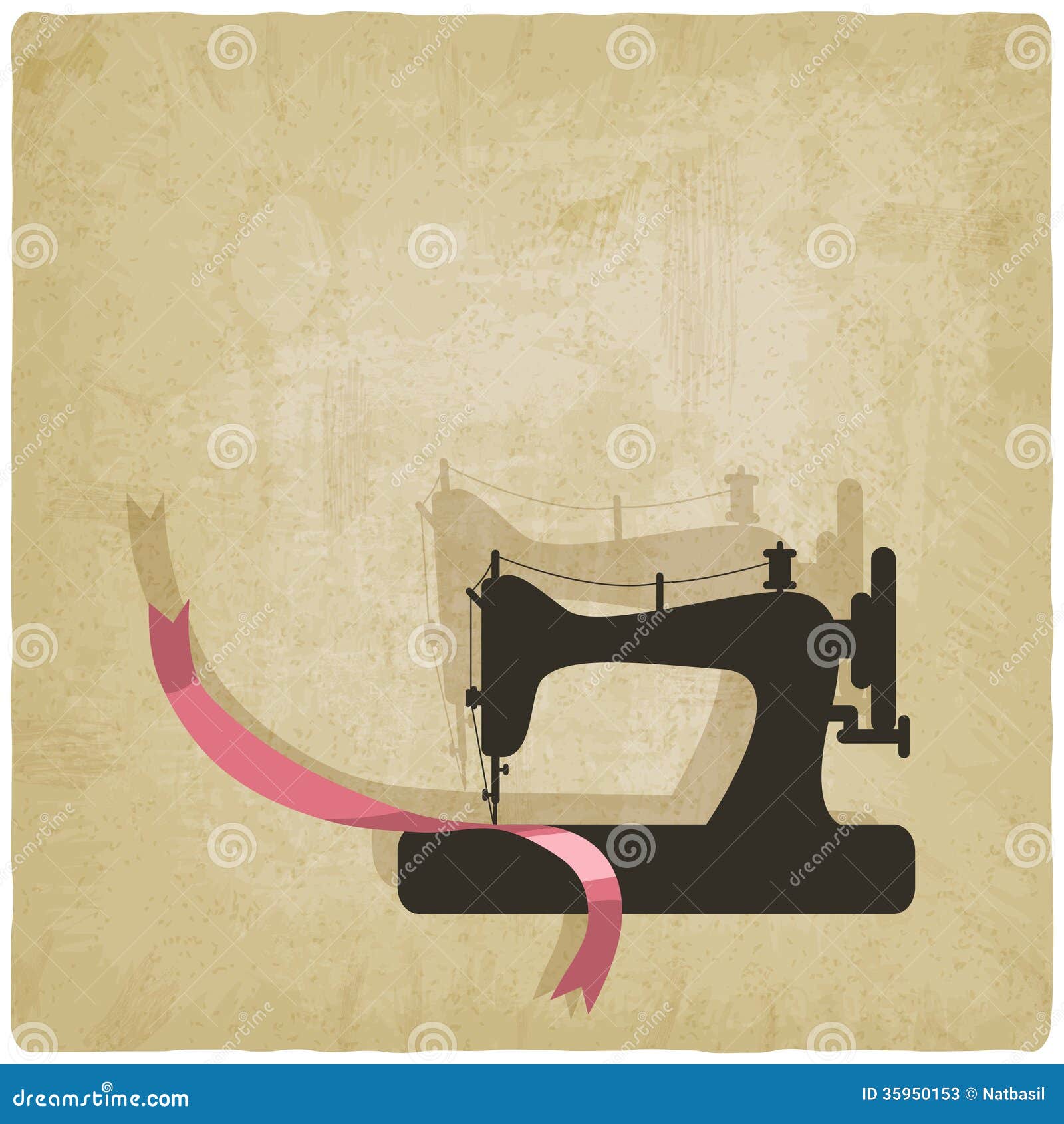 Sewing background stock vector. Illustration of craft - 35950153