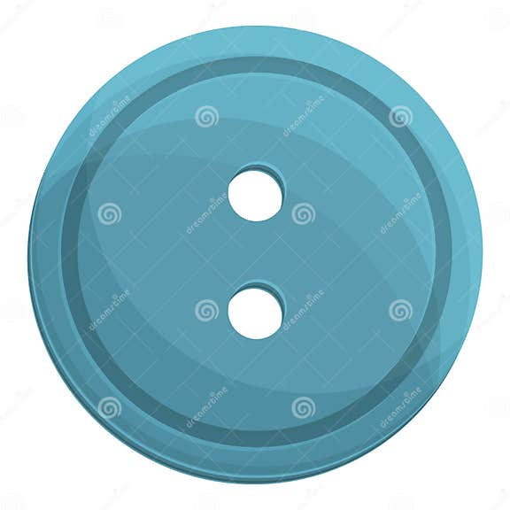 Sewing Blue Button Icon, Cartoon Style Stock Vector - Illustration of ...