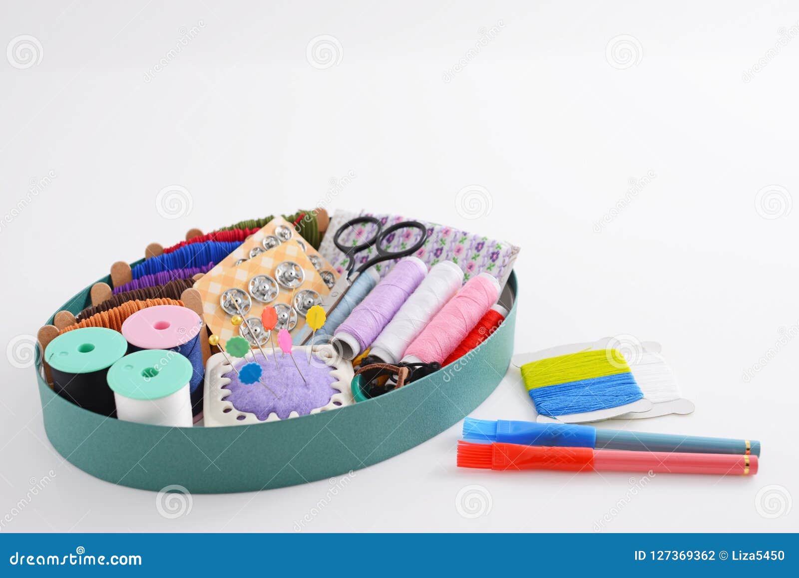 Sewing box stock photo. Image of okinawa, snaps, string - 127369362