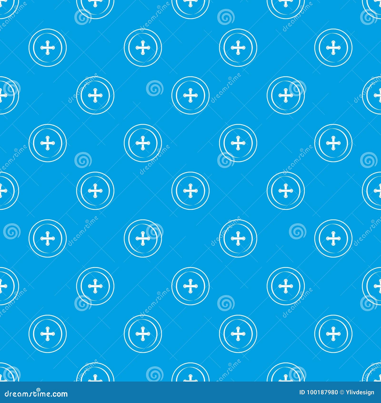 Sewing Button Pattern Seamless Blue Stock Vector - Illustration of hole ...