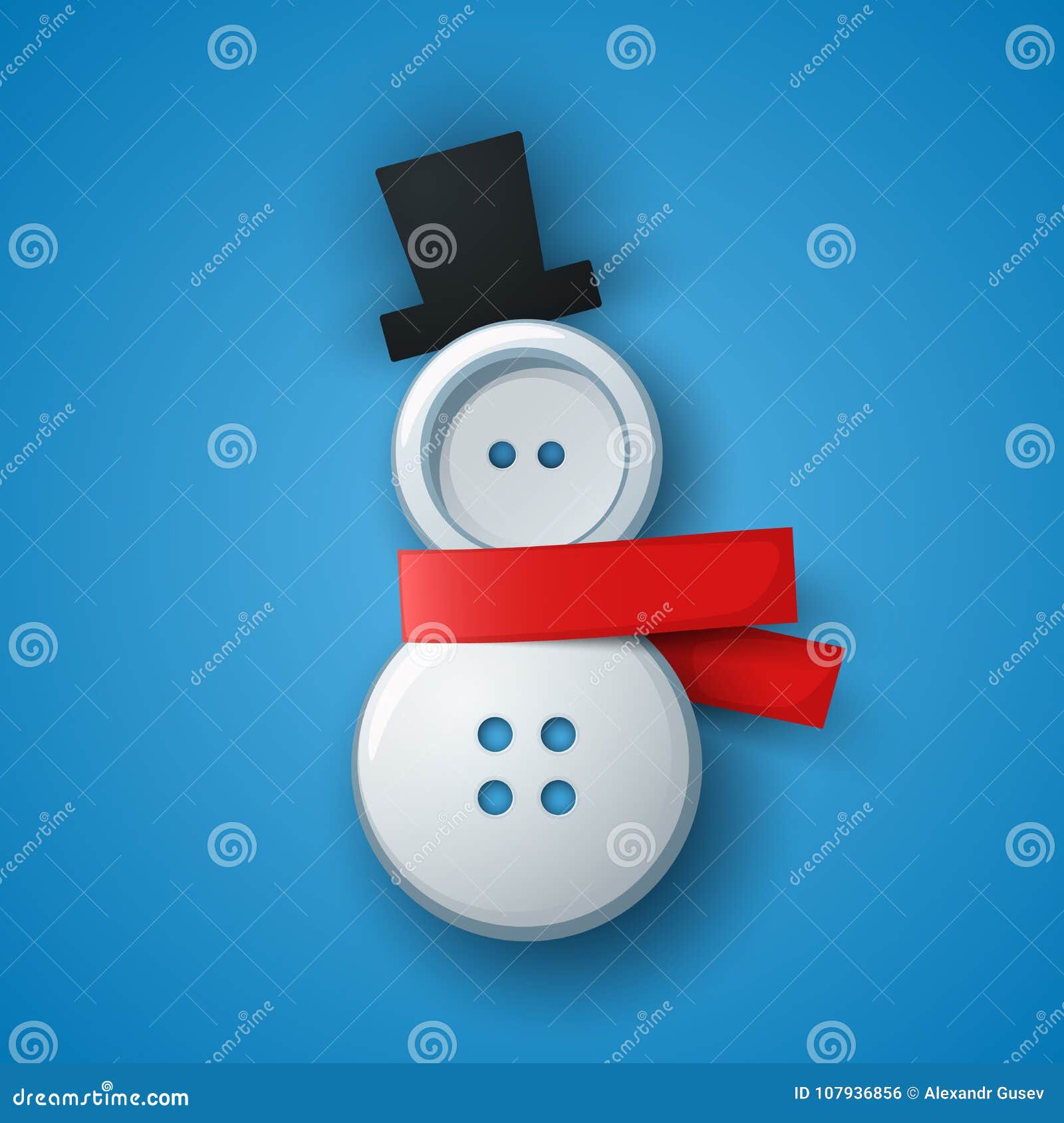 Sewing Button - Snowman Illustration. Stock Vector - Illustration of ...