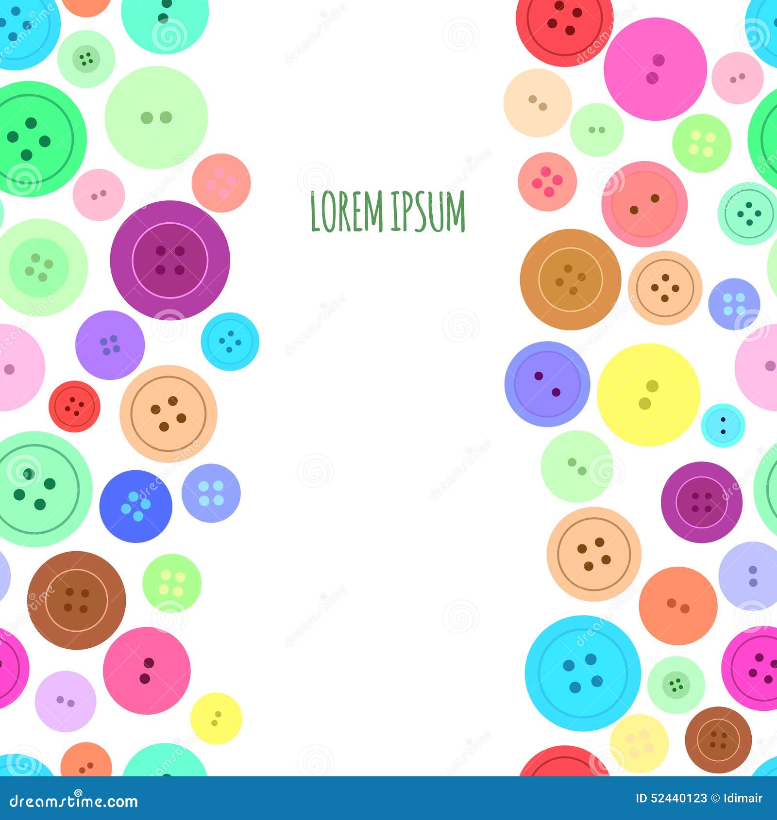 Sewing Buttons Flat Sketch Vector Illustration Set, Different Types Of ...