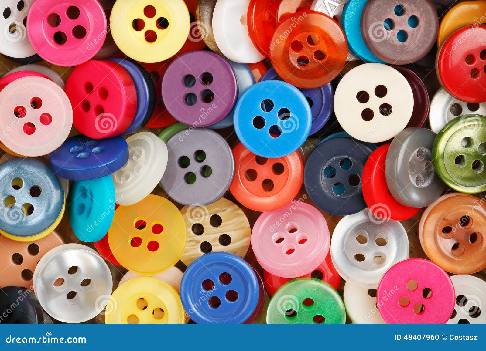 Sewing buttons stock photo. Image of colors, detail, fashion - 48407960