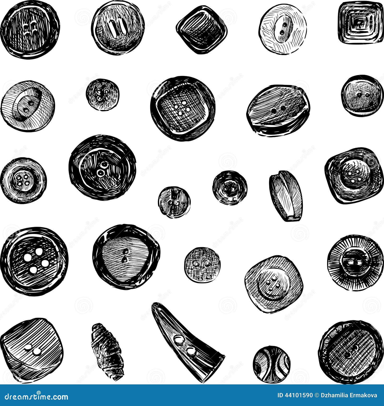 Sewing buttons stock vector. Illustration of decoration - 44101590