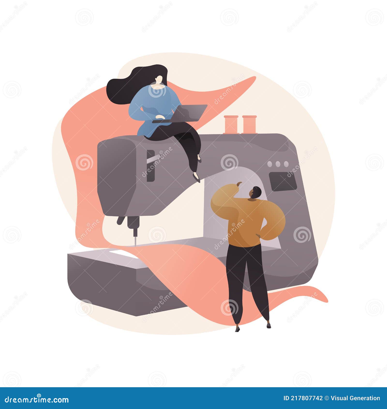 Sewing Classes Abstract Concept Vector Illustration. Stock Vector ...