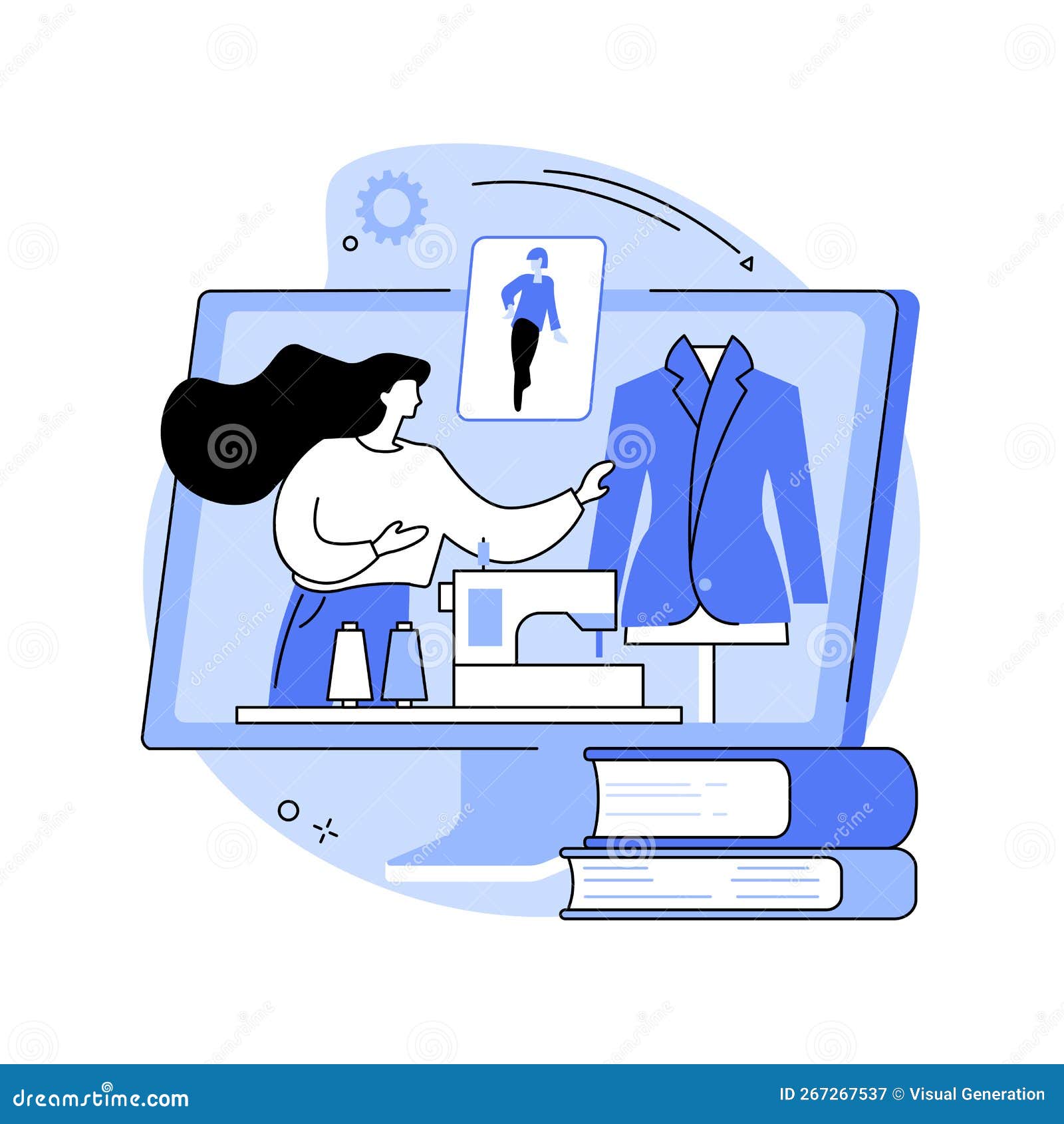 Sewing Classes Abstract Concept Vector Illustration. Stock Vector ...