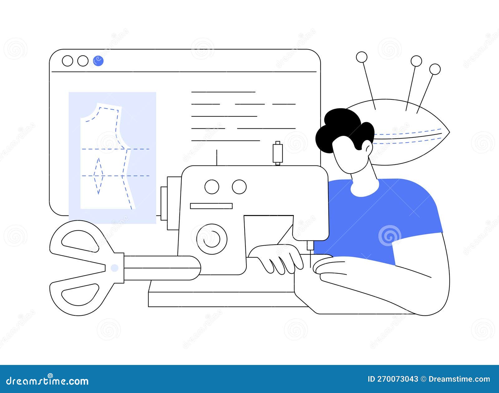 Sewing Classes Abstract Concept Vector Illustration. Stock Vector ...