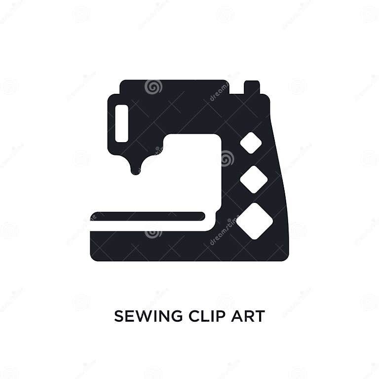 Sewing Clip Art Isolated Icon Simple Element Illustration From Sew