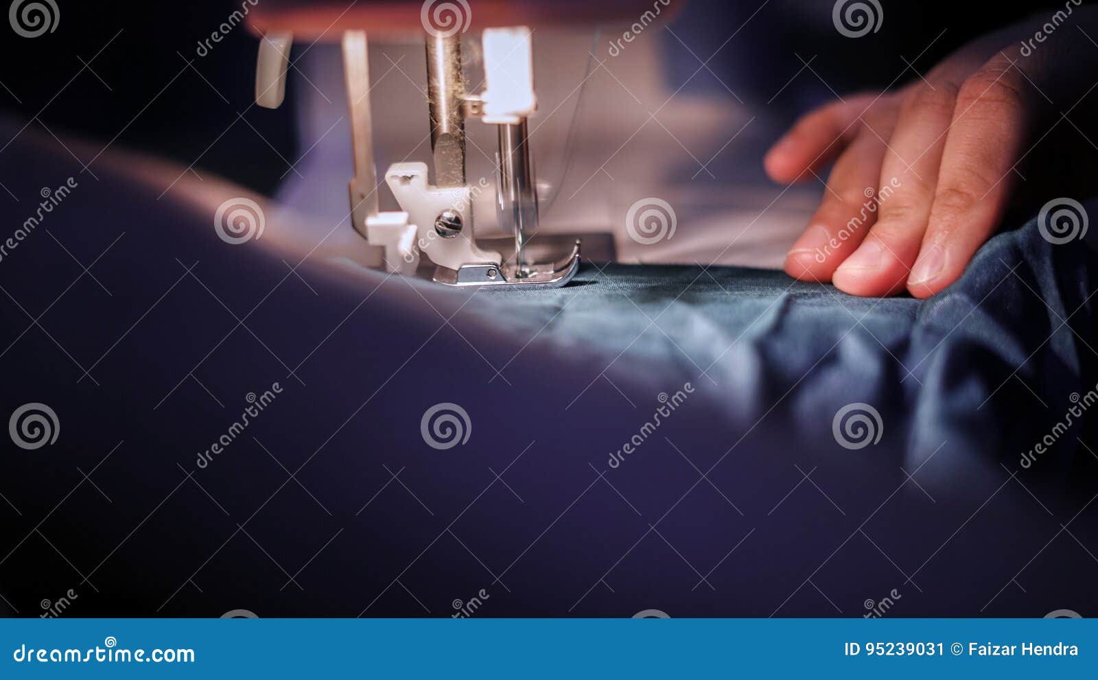 Sewing a cloth stock image. Image of micro, sewing, delicate - 95239031