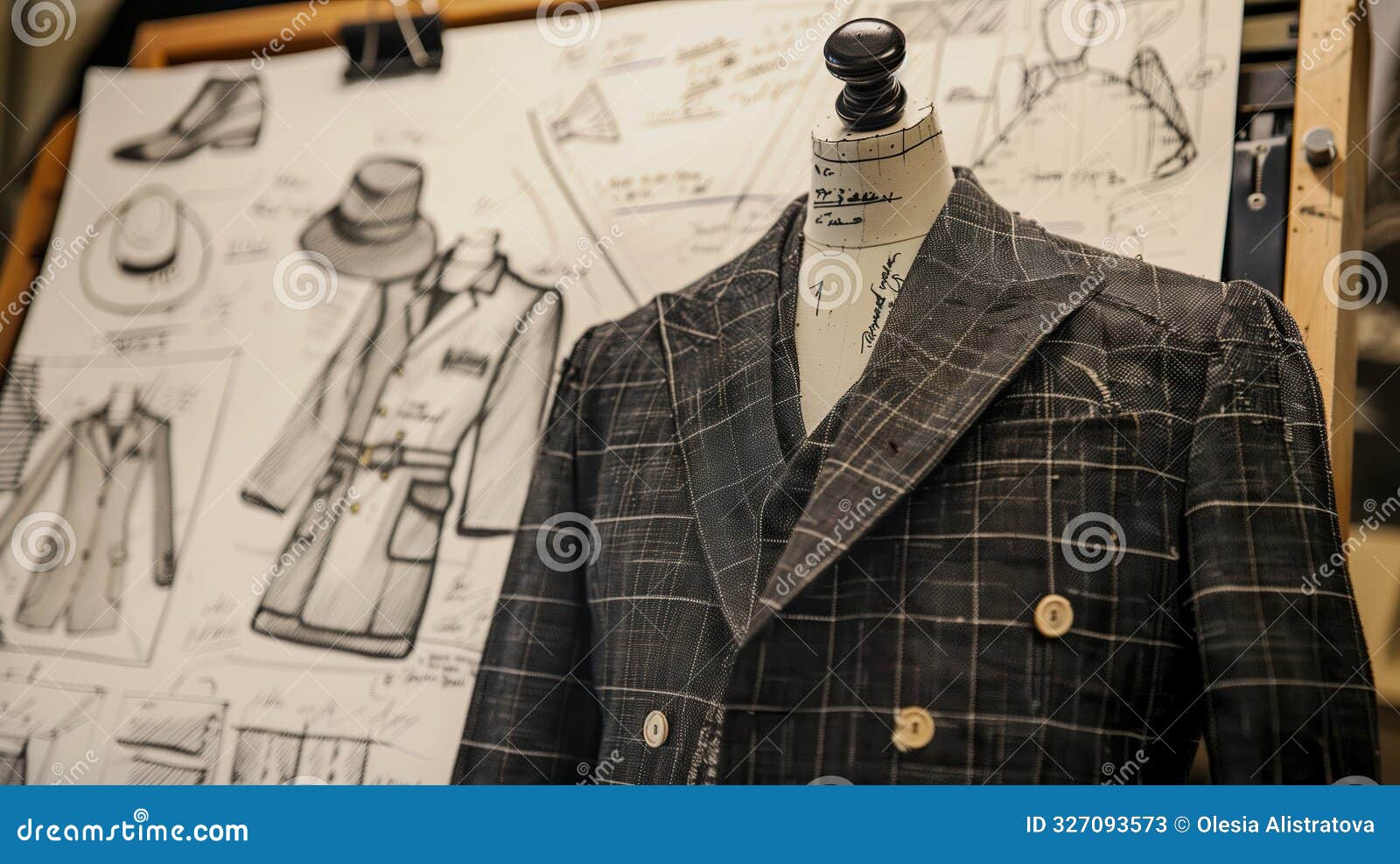 Sewing Clothes on a Mannequin in a Tailor Shop, a Tailoring Script and ...