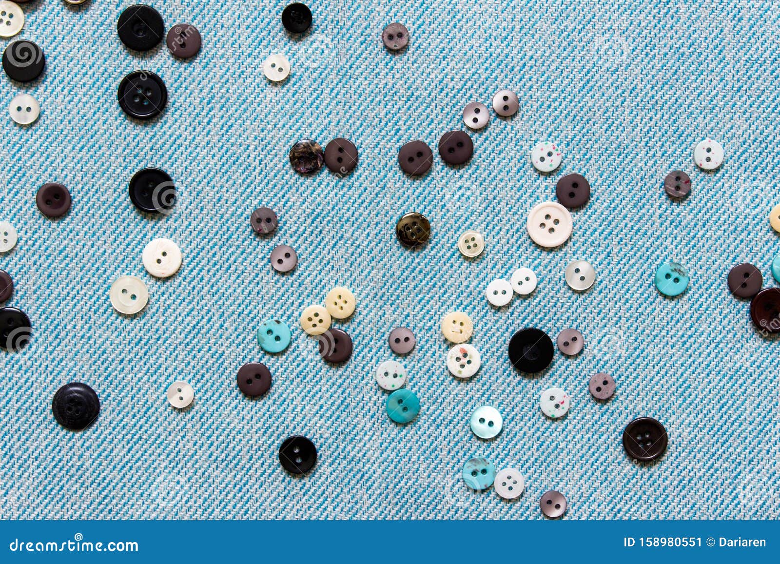 Sewing Composition with Many Buttons Stock Image - Image of fold ...