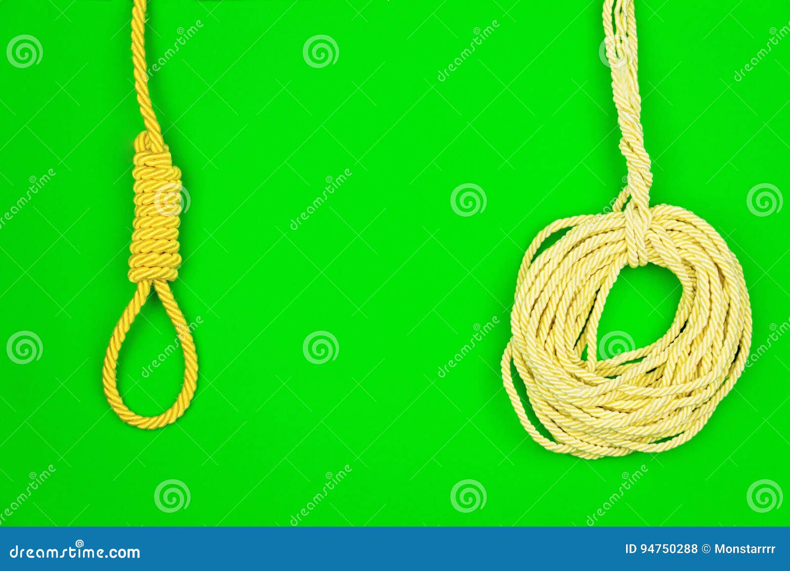 Sewing Concept. Yellow String Stock Photo - Image of detail, distance ...