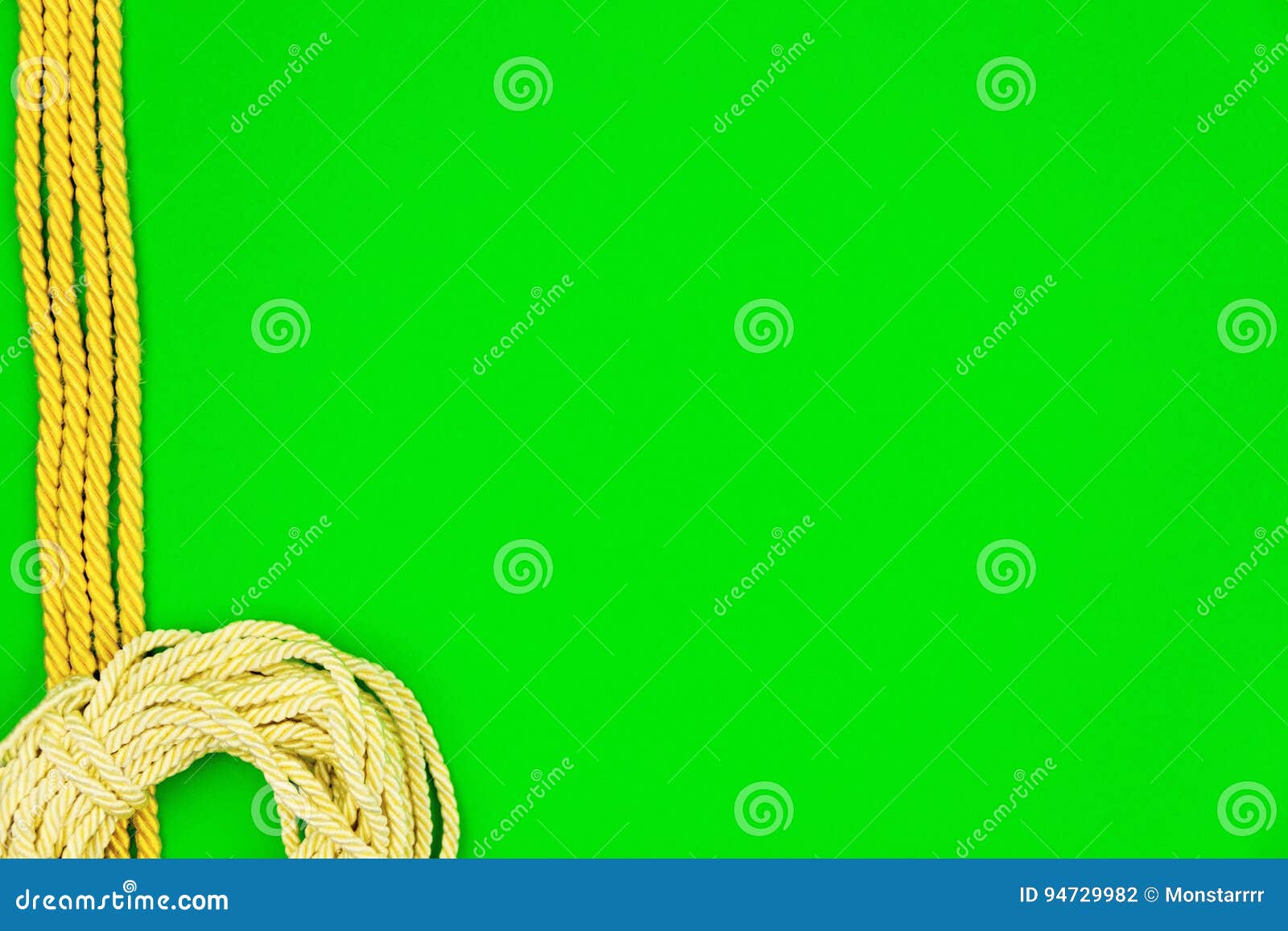 Sewing Concept. Yellow String Stock Photo - Image of isolated, cord ...