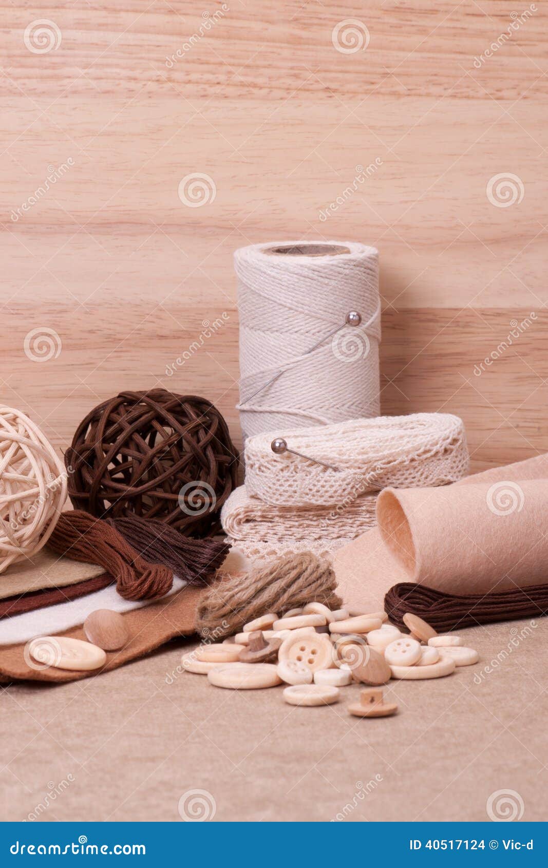 Sewing Craft Kit. Tailoring Hobby Accessories Stock Photo - Image of ...