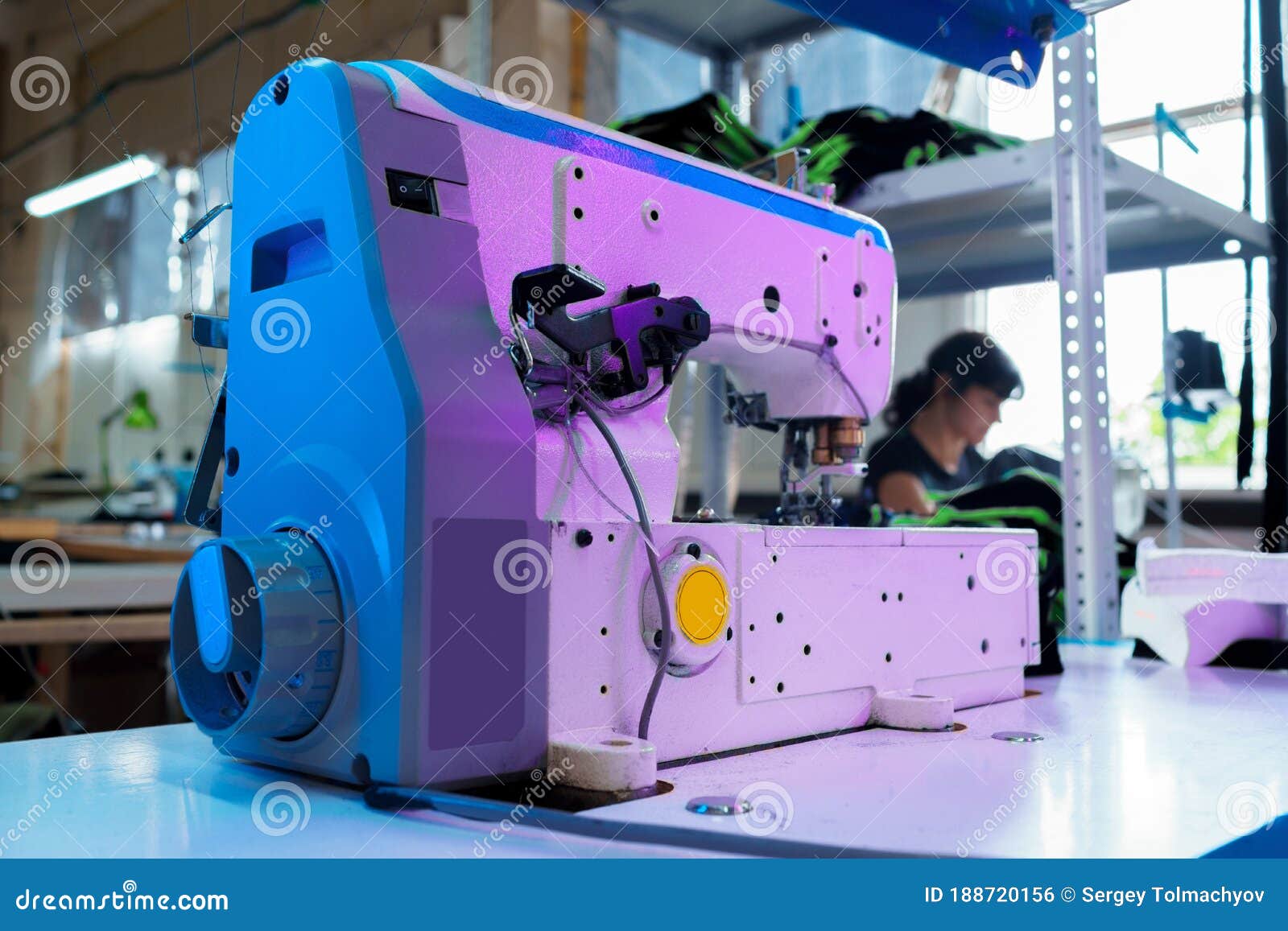Sewing Department of a Textile Factory Interior Stock Photo - Image of ...