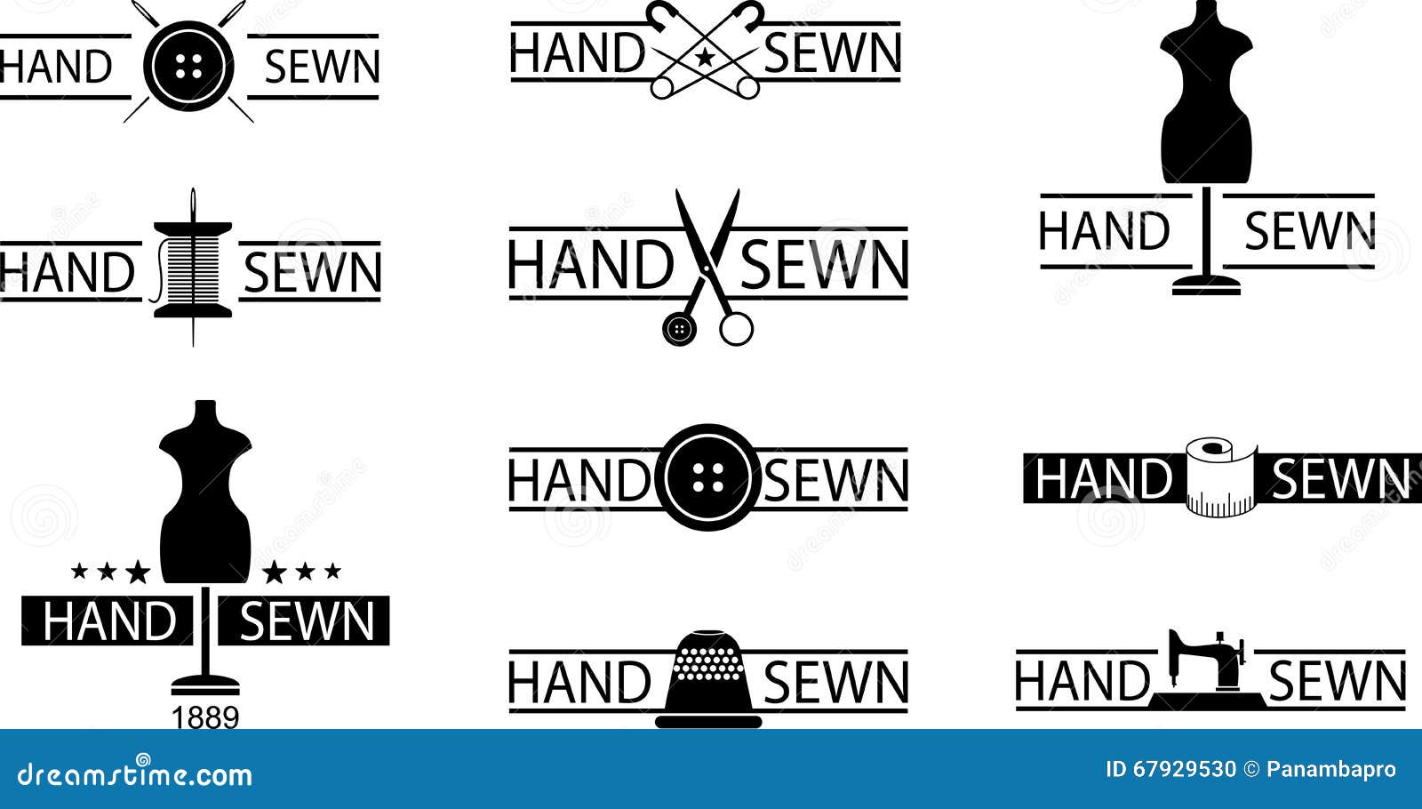 Sewing emblem stock vector. Illustration of design, dressmaking - 67929530