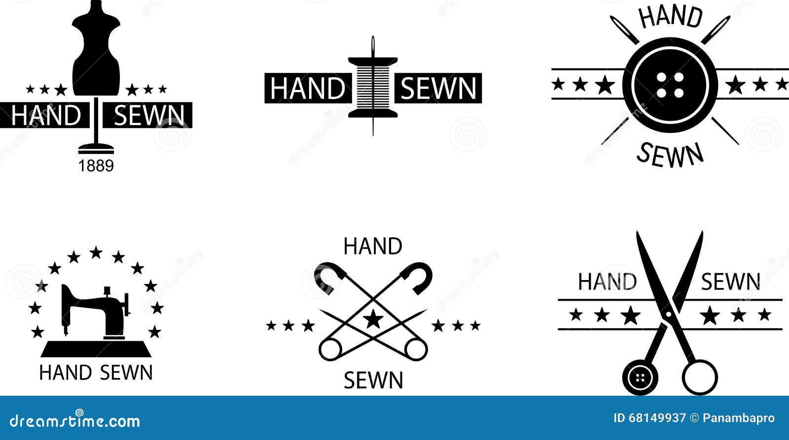 Sewing emblem stock vector. Illustration of button, icon - 68149937