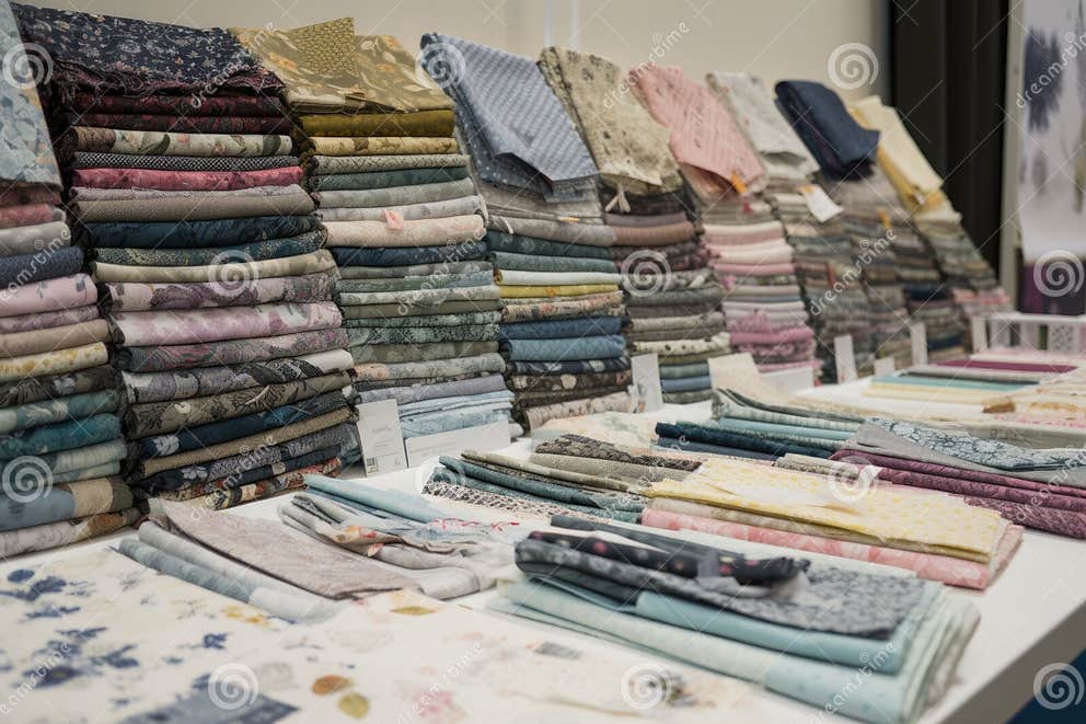 Sewing and Fabric Projects, with Rows of Different Fabrics in a Variety ...