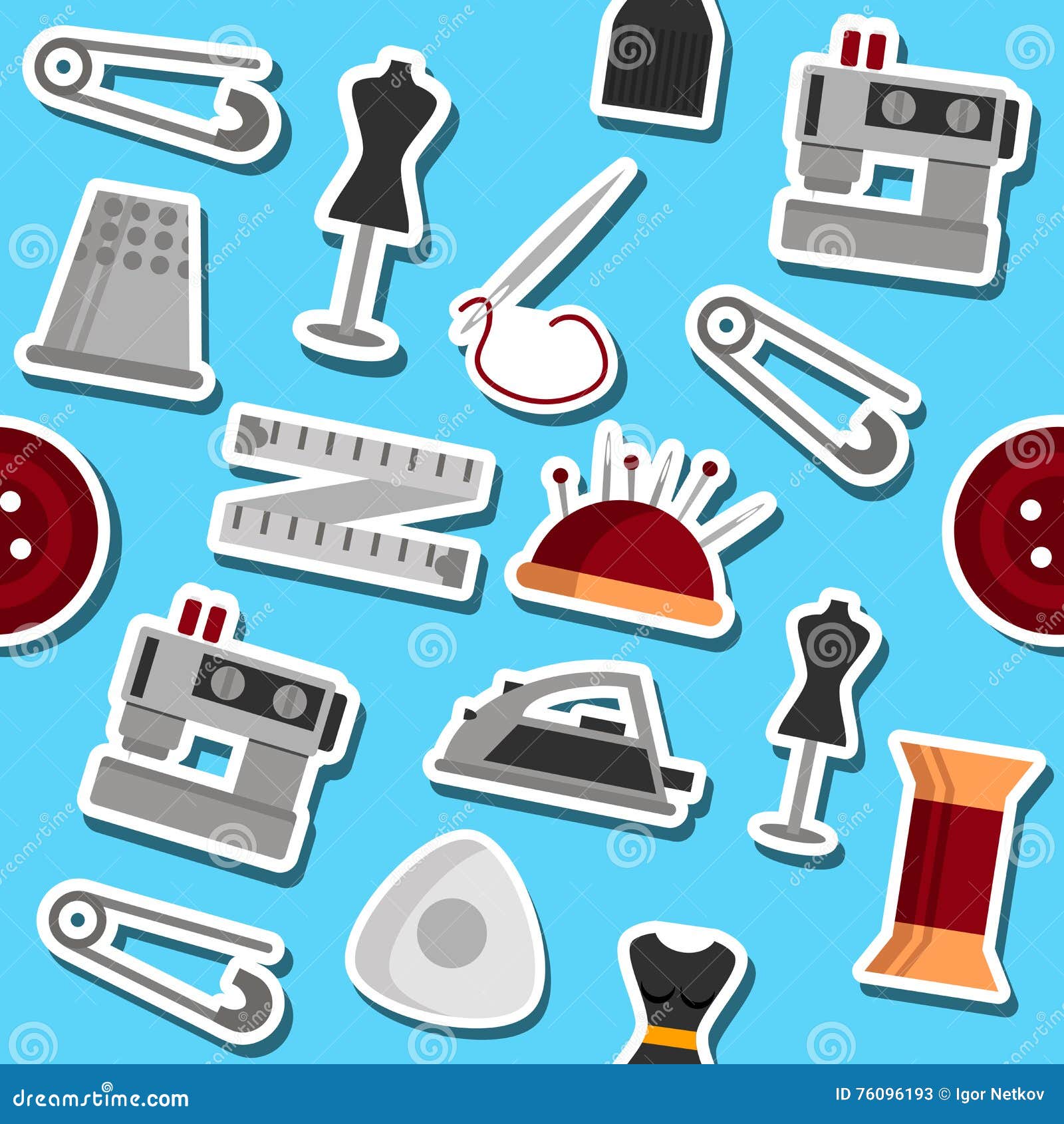 Sewing flat pattern stock vector. Illustration of dressmaking - 76096193