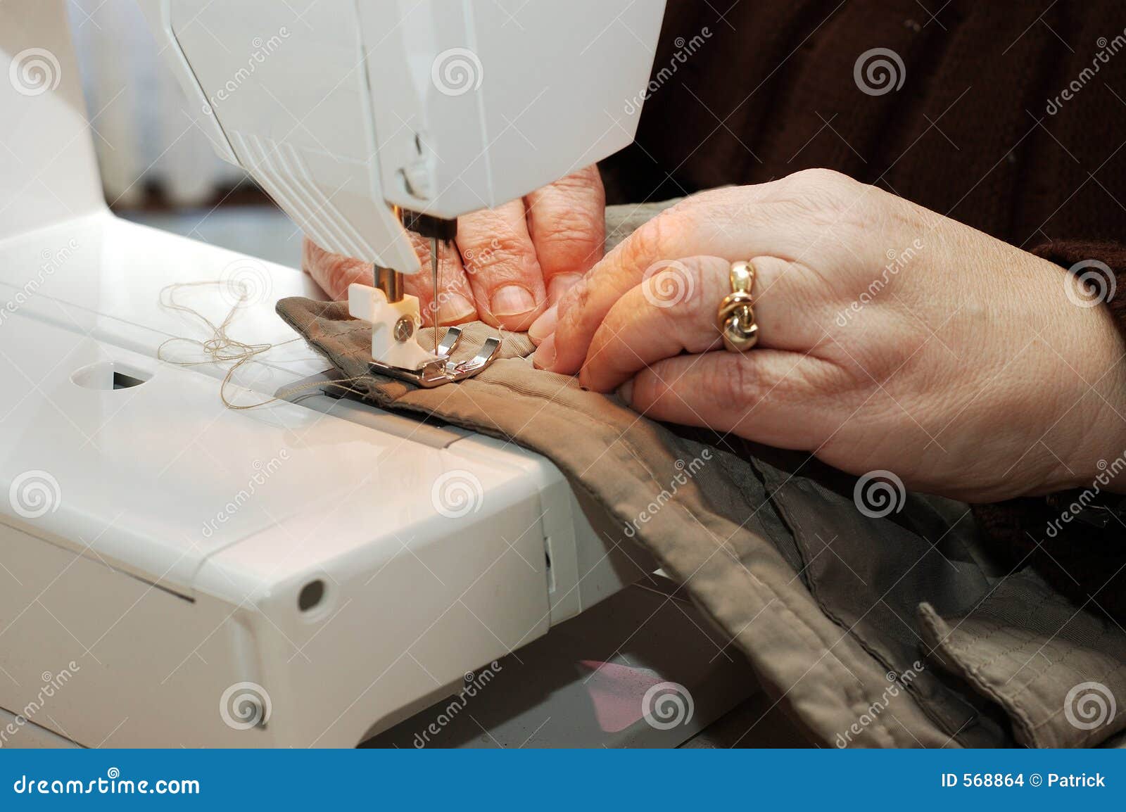 Sewing hands. stock photo. Image of suture, thread, quilter - 568864