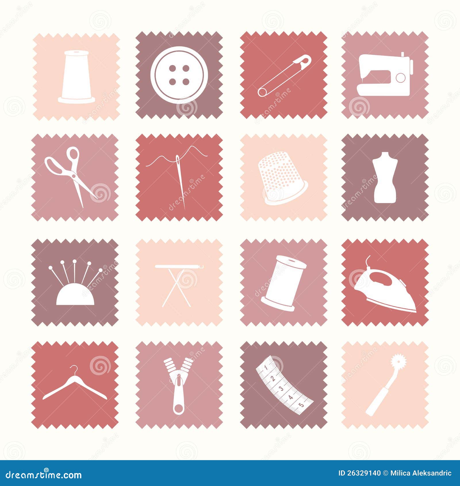 Sewing Icons Outline Vector | CartoonDealer.com #100749994