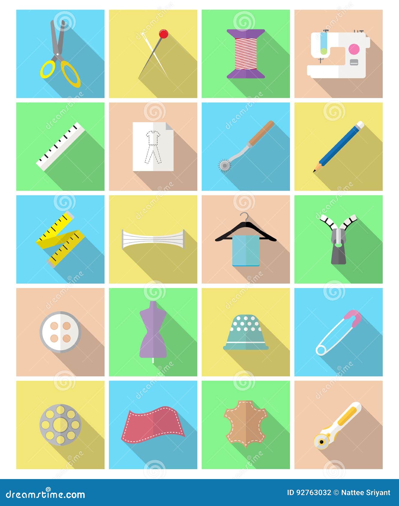 Sewing Icons stock illustration. Illustration of hanger - 92763032