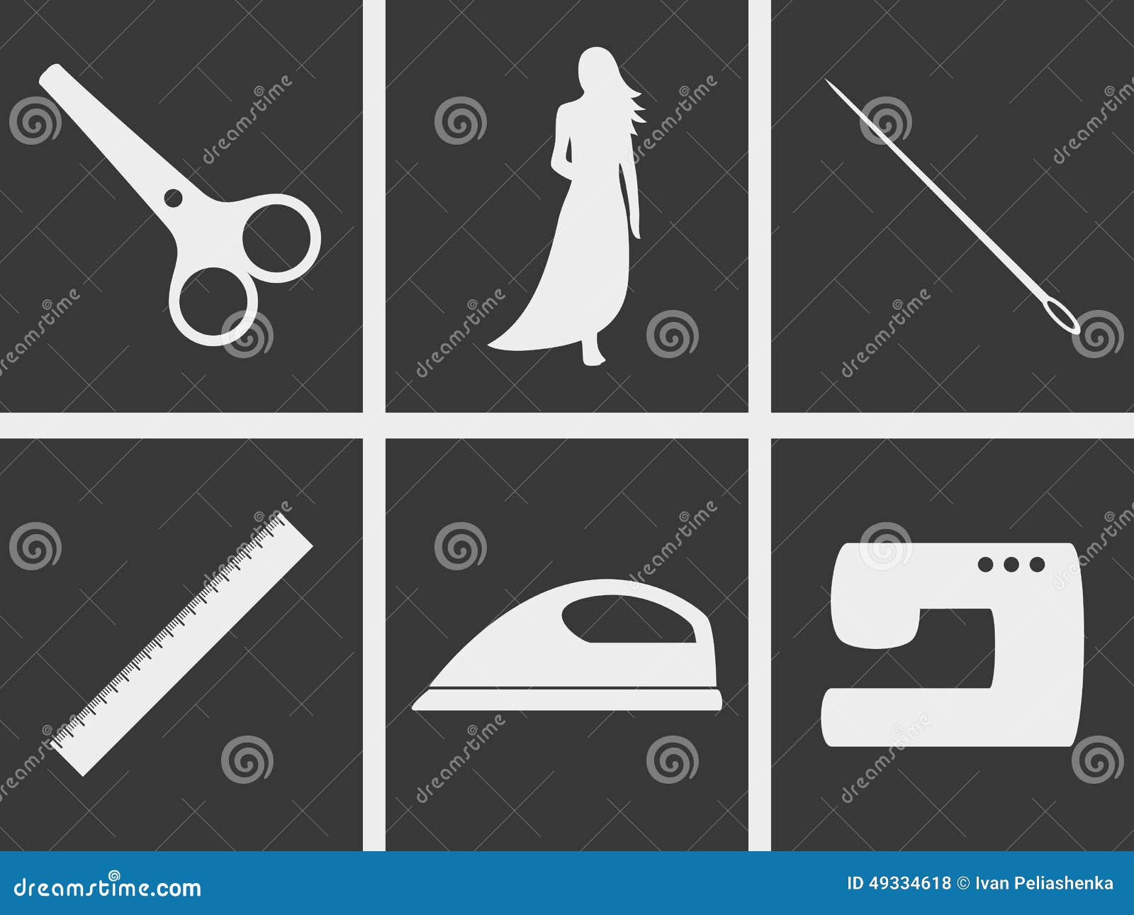 Sewing icons stock illustration. Illustration of craft - 49334618