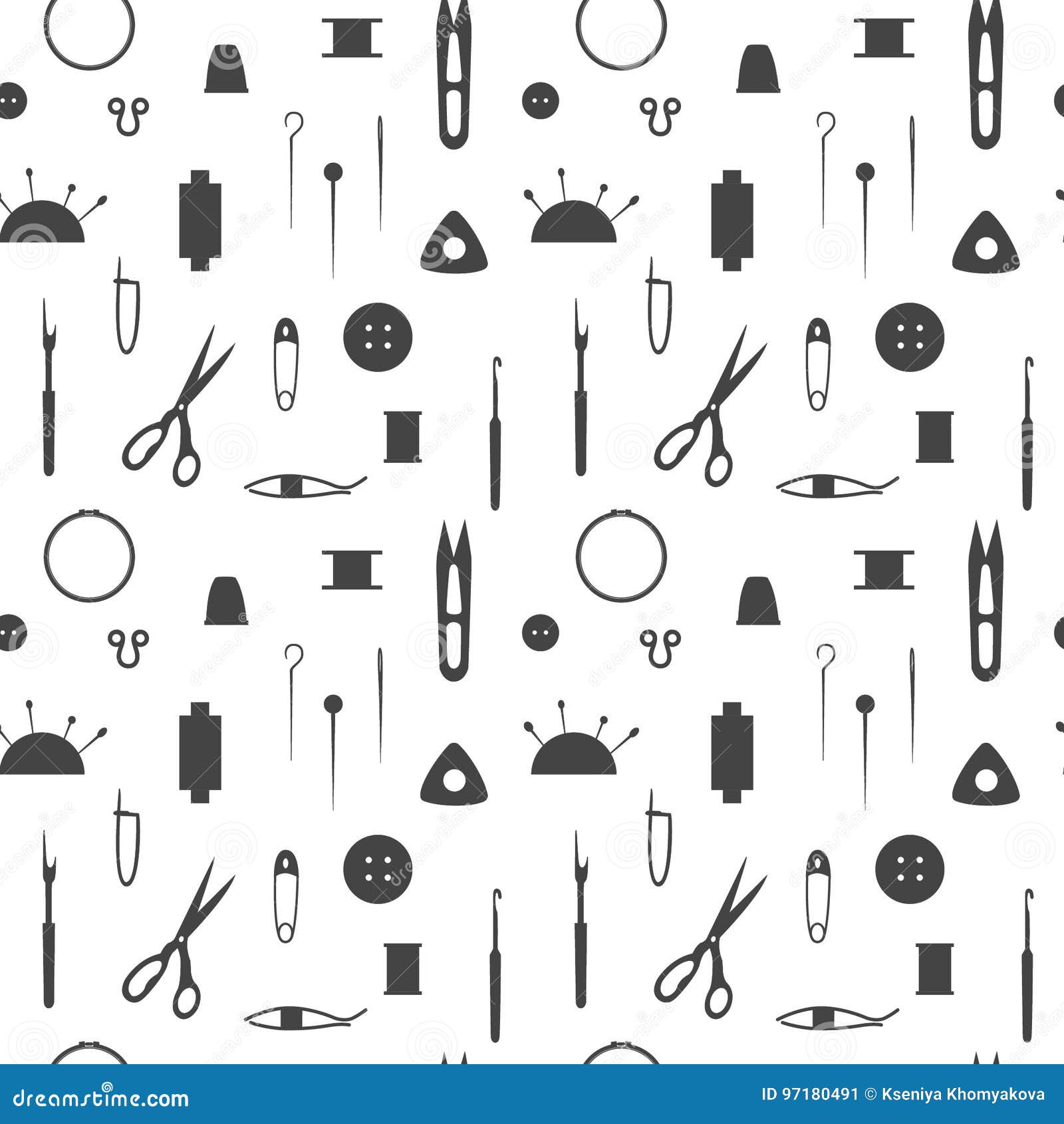 Sewing industry pattern. stock vector. Illustration of creative - 97180491