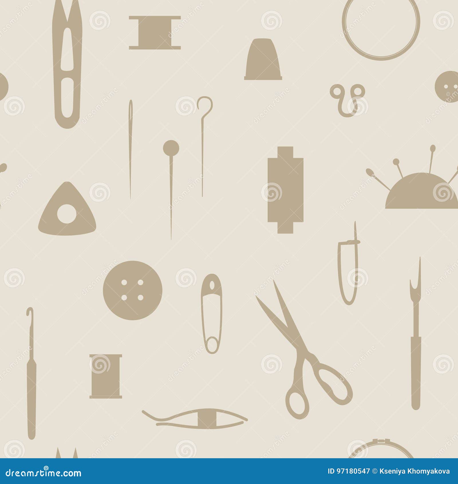 Sewing industry pattern. stock vector. Illustration of handmade - 97180547