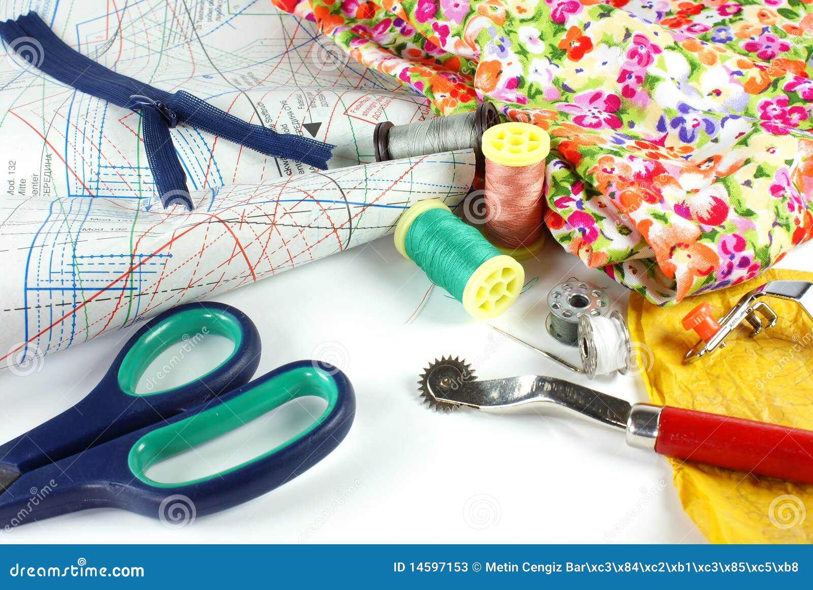 Sewing Items stock image. Image of style, industry, pattern - 14597153