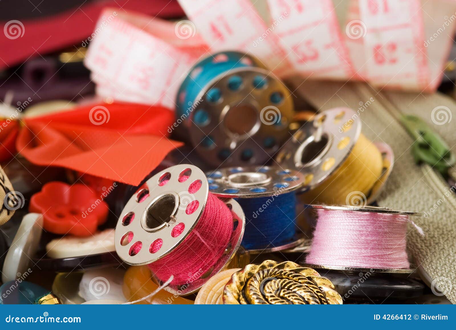 Sewing Items stock photo. Image of pins, stitching, green - 4266412