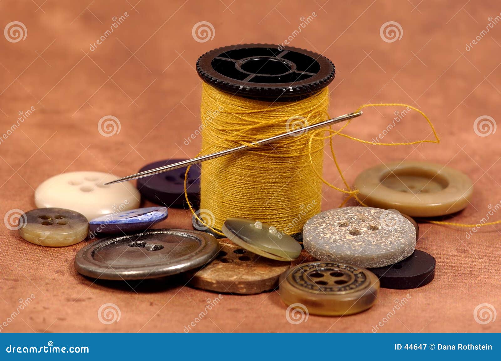 Sewing Items stock image. Image of needle, buttons, clothing - 44647