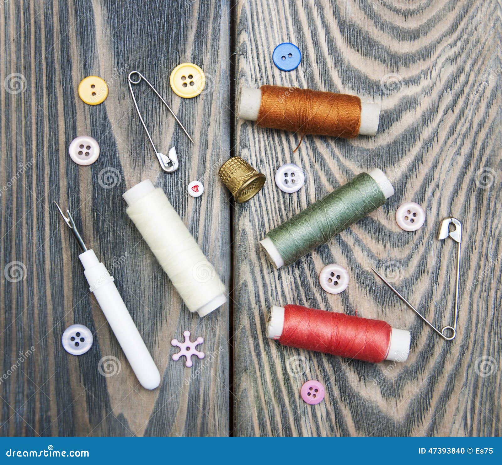 Sewing Items stock photo. Image of wood, work, household - 47393840