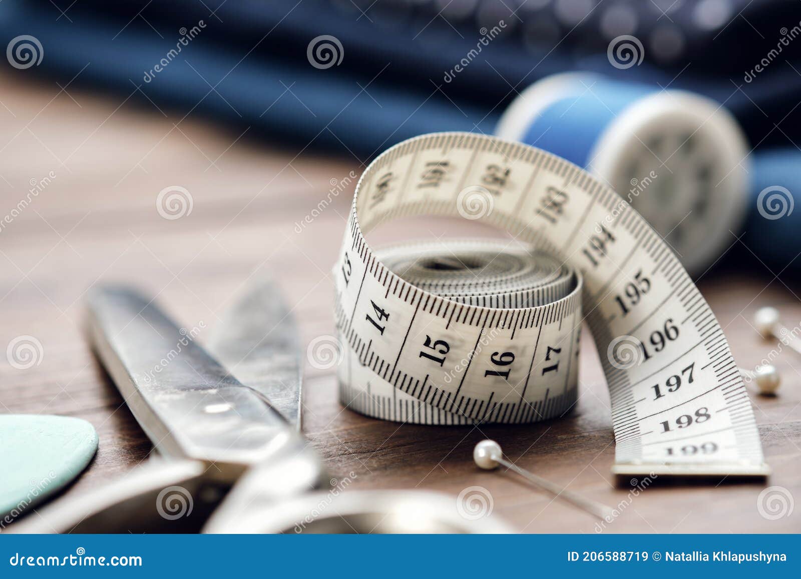 Sewing Items - Tailoring Scissors, Measuring Tape, Including Pins ...