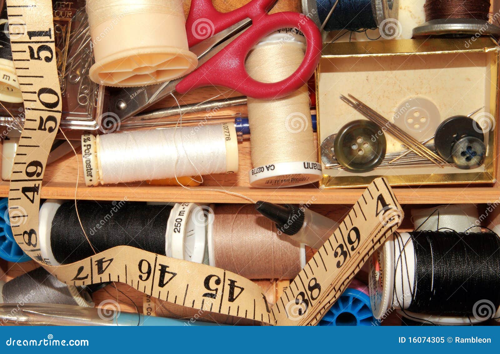 Sewing Kit stock image. Image of homemade, spool, measure - 16074305