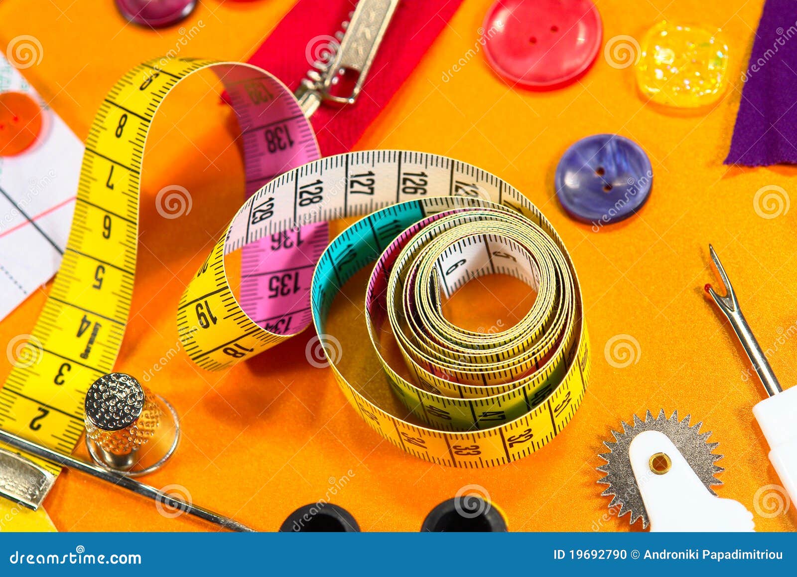 Sewing kit stock photo. Image of tape, buttons, sewing - 19692790