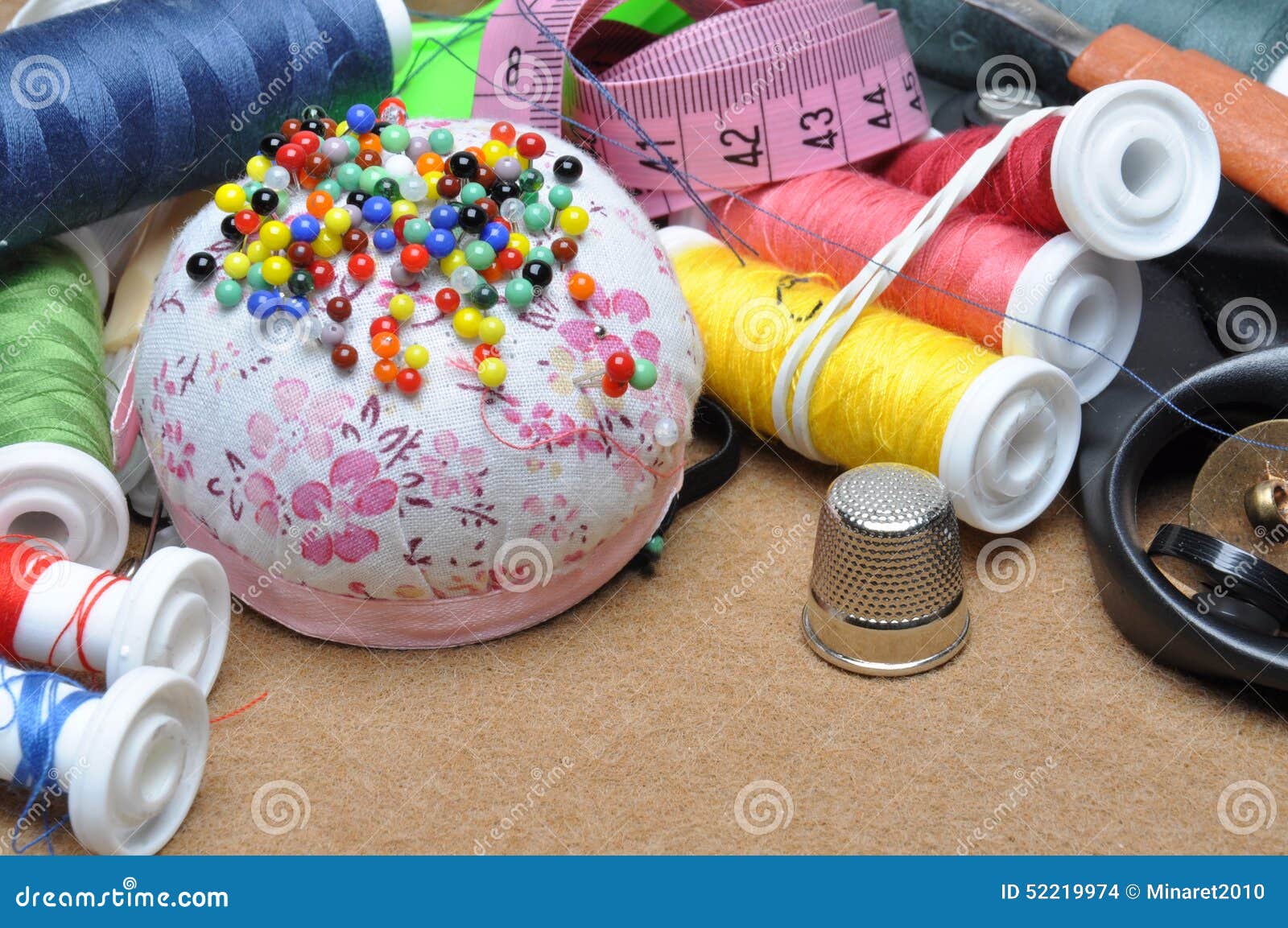 Sewing kit tailor s tools stock photo. Image of fabric - 52219974