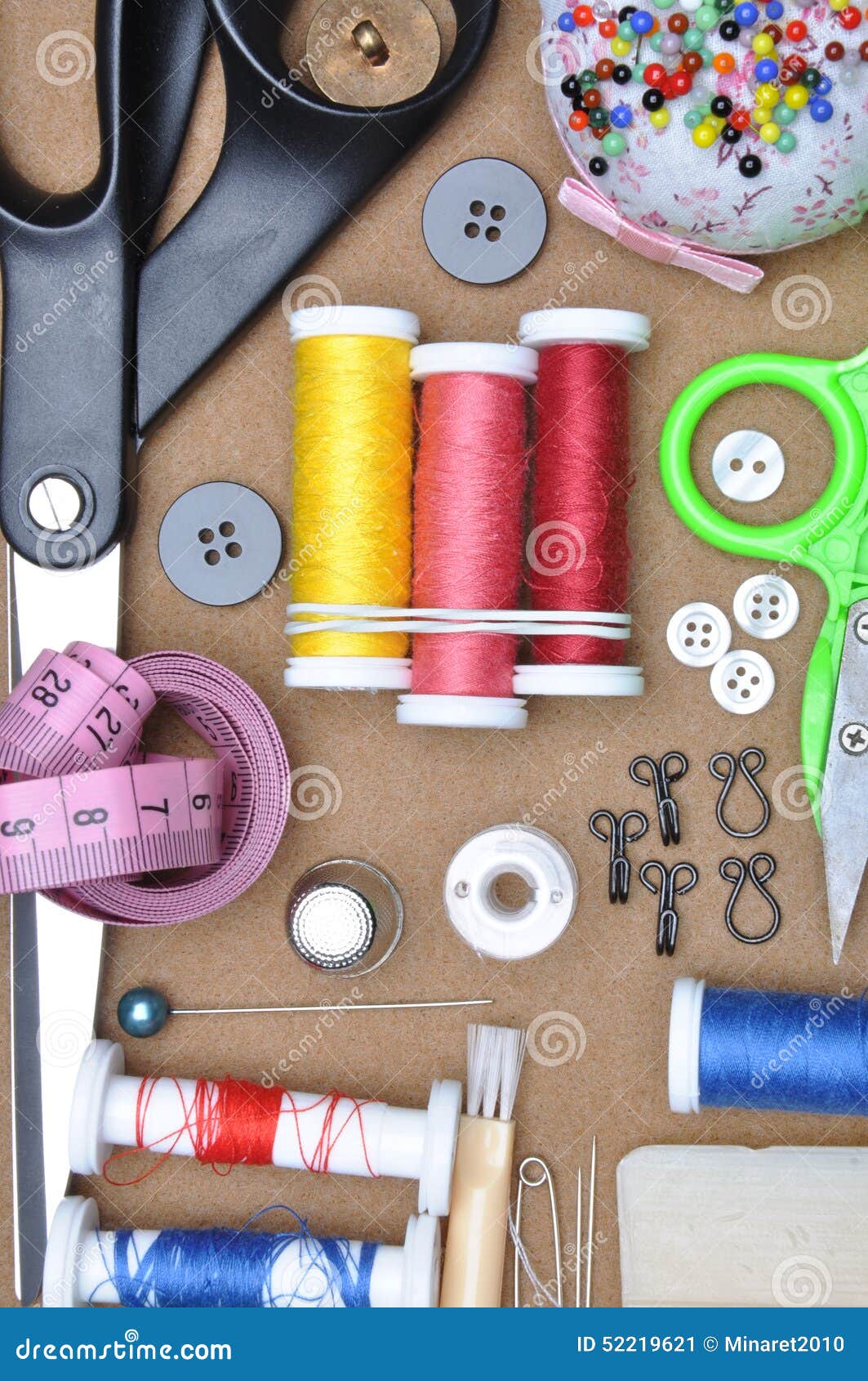 Sewing kit tailor s tools stock image. Image of clothing - 52219621