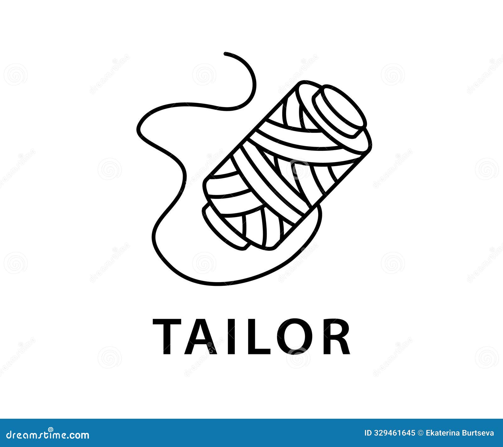 Tailor Thread Spool Cartoon Vector Illustration | CartoonDealer.com ...