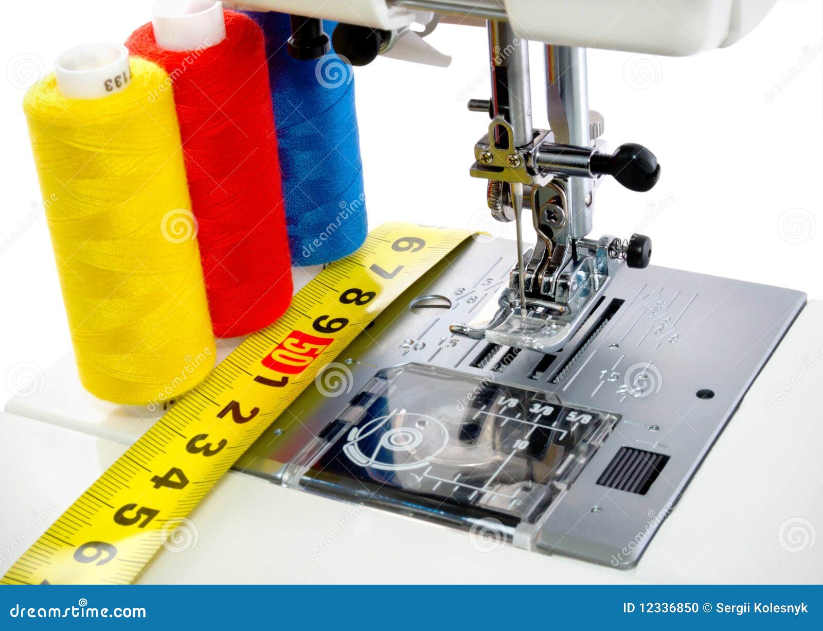 Sewing Machine stock photo. Image of needle, yellow, isolated - 12336850