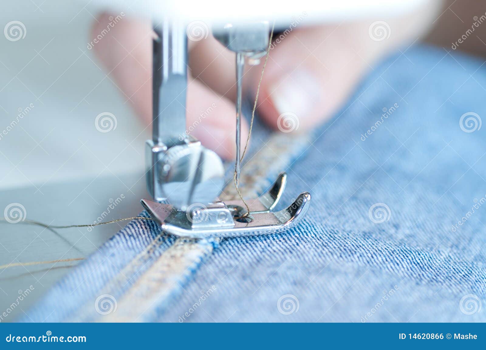 Sewing machine. stock photo. Image of factory, industry - 14620866