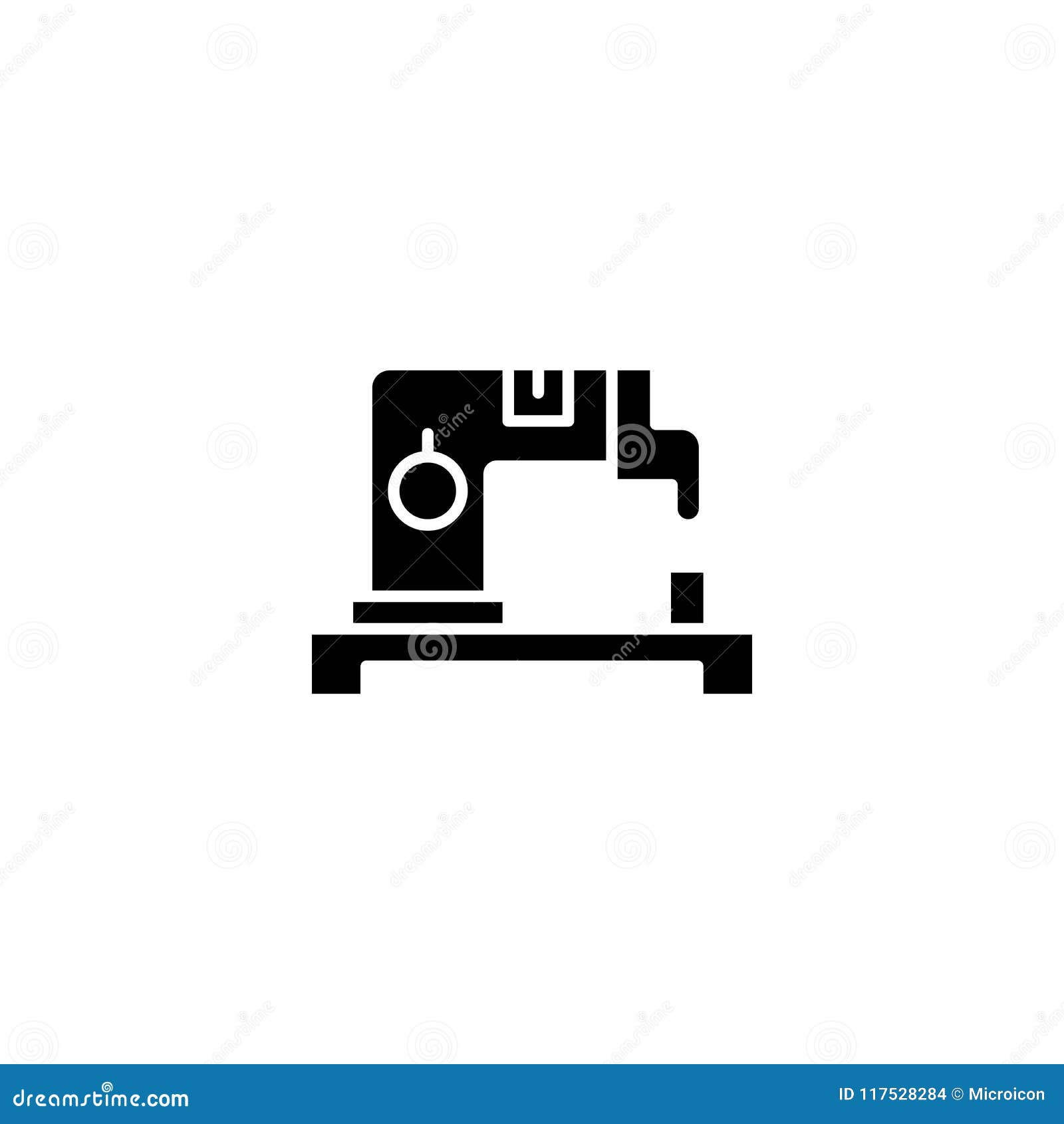 Sewing Machine Black Icon Concept. Sewing Machine Flat Vector Symbol ...