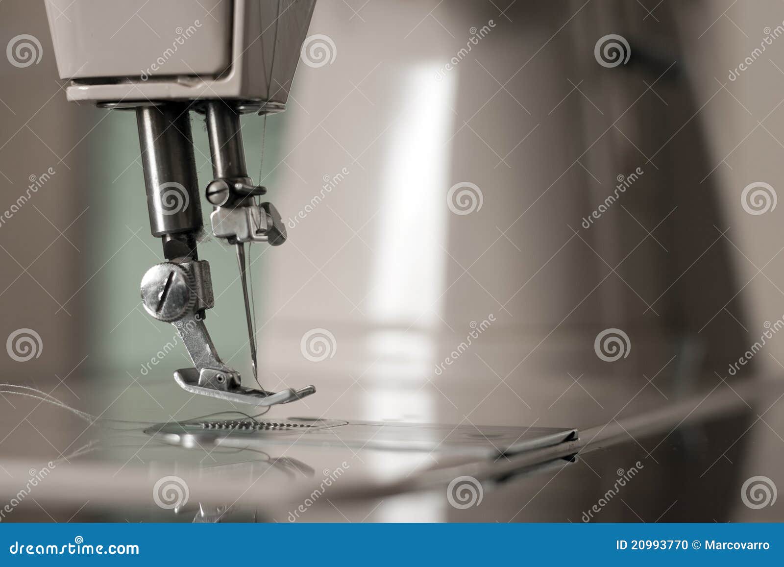 Sewing machine close up stock photo. Image of cotton - 20993770