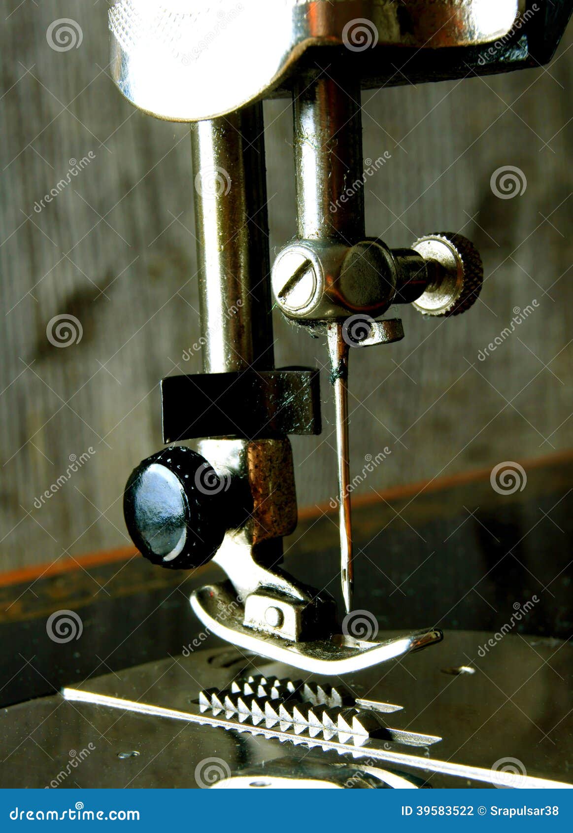 The Sewing Machine Close-up. Stock Photo - Image of household ...