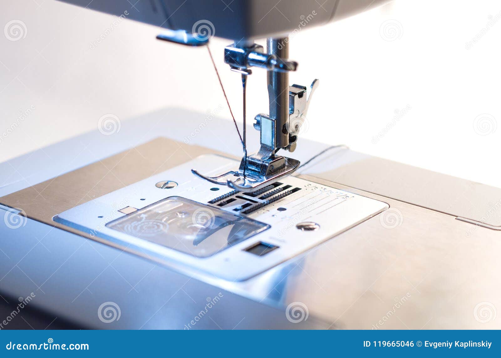 Close-up of the Hook and Feet on the Sewing Machine Stock Photo - Image ...