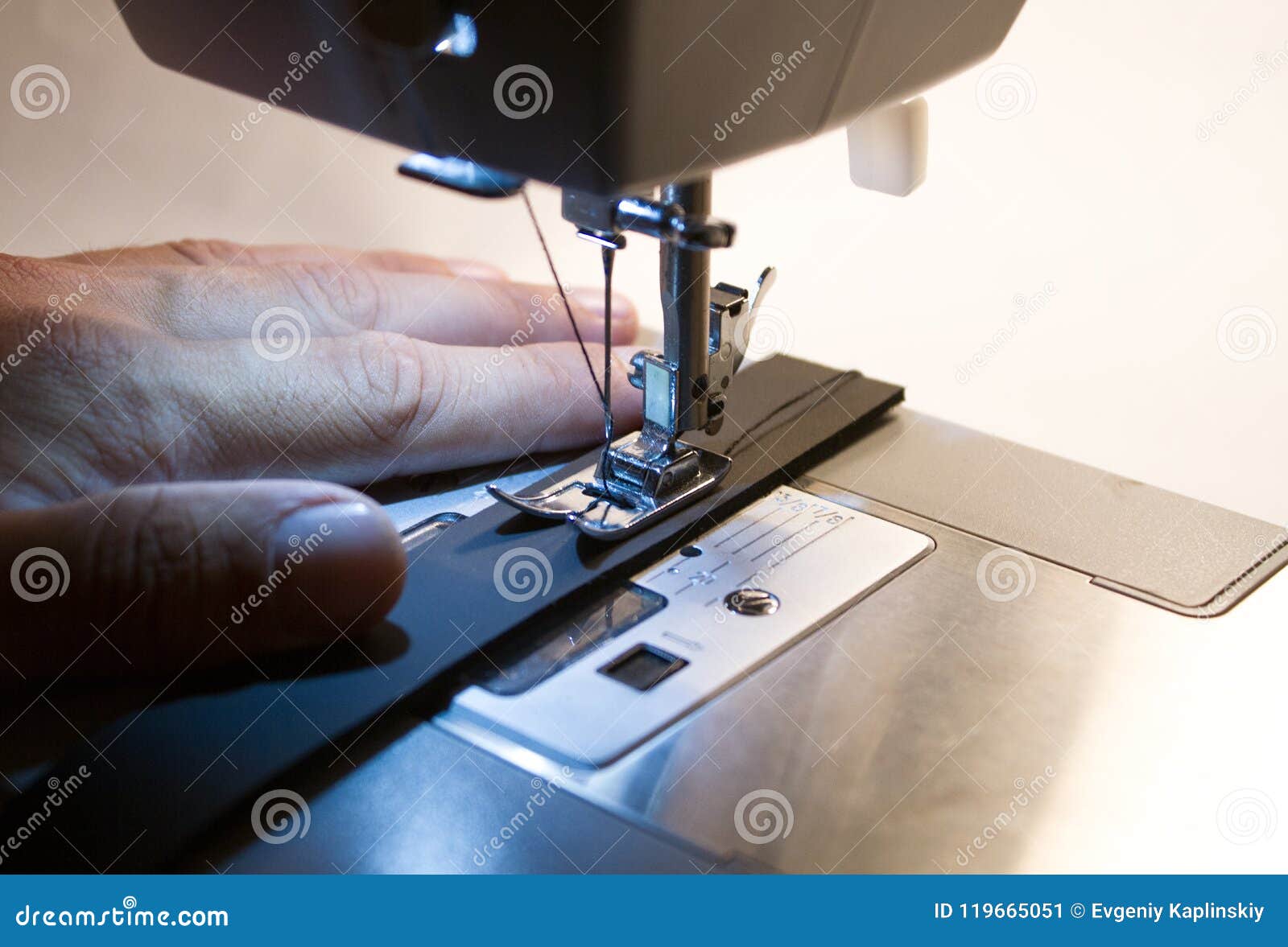Close-up of the Hook and Feet on the Sewing Machine Stock Image - Image ...